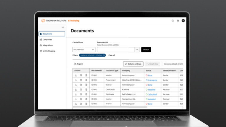 ONESOURCE E-Invoicing Software | ONESOURCE | India | Thomson Reuters